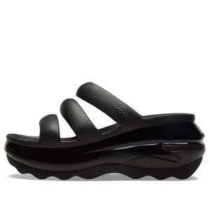 CROCS Mega Crush Triple Strap Platform Sandals - Black