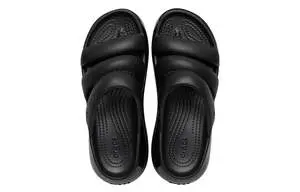 CROCS Mega Crush Triple Strap Platform Sandals - Black