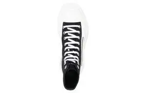 Alexander McQueen Tread Slick High Top Lace Up Boots - Black/white