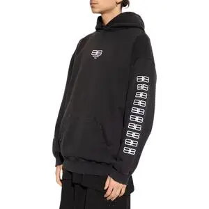 Balenciaga Bb Paris Icon Hoodie - Black/white