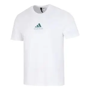 Adidas U Jf Ss Tee 2 Logo Athleisure Casual Sports Round Neck Short Sleeve White T-shirt - Default Color