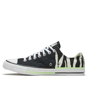 CONVERSE Chuck Taylor All Star "black Zebra Print Neon Green" Low Top Sneakers - Blackwhite