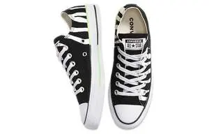CONVERSE Chuck Taylor All Star "black Zebra Print Neon Green" Low Top Sneakers - Blackwhite