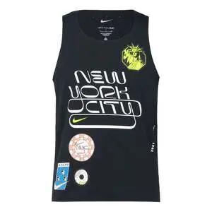 Nike Printing Pattern Sleeveless Sports Black Vest - Default Colorway