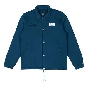 JORDAN X Union La Embroidered Logo Lapel Coach Jacket Asia Sizing 'navy - Blue