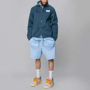 JORDAN X Union La Embroidered Logo Lapel Coach Jacket Asia Sizing 'navy - Blue