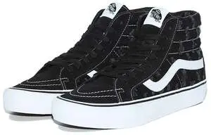 VANS Supreme X Sk8-hi Hole Punch Denim High Top Sneakers - Black