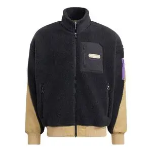Adidas Originals Mr Sherpa Suede Splicing Stand Collar Jacket - Default Color