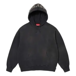 Supreme Overdyed Studded Hooded Sweatshirt - Black