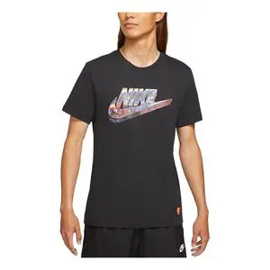 Nike 3d Logo Short Sleeve T-shirt - Black