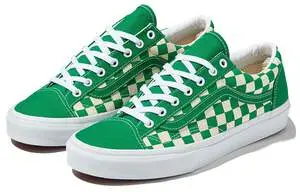 VANS Style 36 Checkerboard Low Top Sneakers - Whitegreen