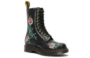 Dr. Martens 1490 Vonda Floral Leather Lace Up Boots