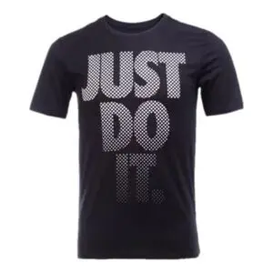 Nike Alphabet Printing Round Neck Pullover Black T-shirt - Default Color