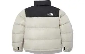 The North Face Fw22 Logo Nuptse Puffer Jacket - Beige