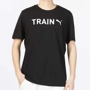 PUMA Graphic Train T-shirt 'black - Black/white