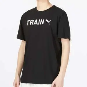 PUMA Graphic Train T-shirt 'black - Black/white