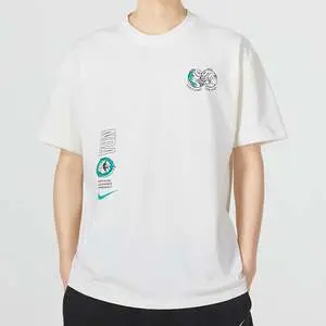 Nike Bonsai Alphabet Casual Printing Short Sleeve White