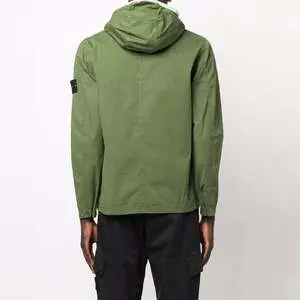 Stone Island Garment Dyed Hooded Shirt Jacket