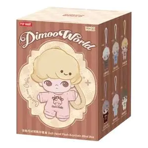 POP MART Dimoo Crush On Coffee Plush Keychain Sealed Case - Multi-color