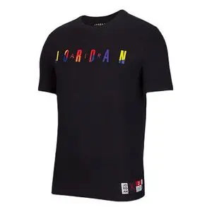 JORDAN Casual Sports Round Neck Short Sleeve - Black
