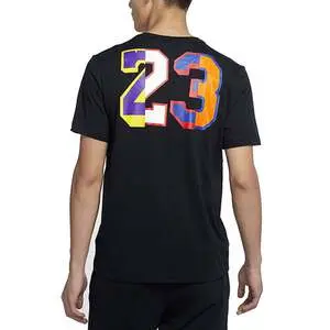 JORDAN Casual Sports Round Neck Short Sleeve - Black