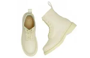 Dr. Martens 1460 Pascal Mono Lace Up Boots - Cream