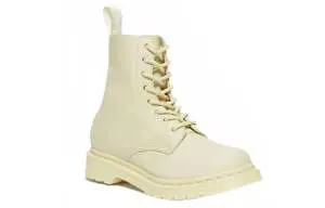 Dr. Martens 1460 Pascal Mono Lace Up Boots - Cream