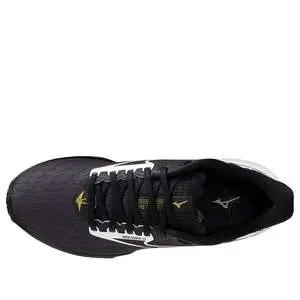 Mizuno Wave Rider 29 Athletic Sneakers - Black/white/gold