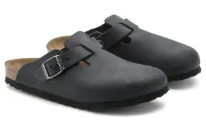 BIRKENSTOCK Boston Oiled Leather Clogs - Black