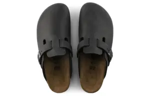 BIRKENSTOCK Boston Oiled Leather Clogs - Black