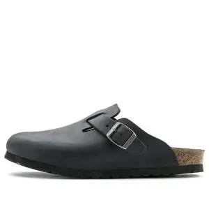 BIRKENSTOCK Boston Oiled Leather Clogs - Black