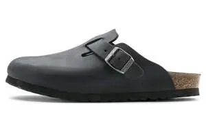 BIRKENSTOCK Boston Oiled Leather Clogs - Black