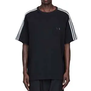 Adidas Y-3 Short Sleeve Tee 3-stripes T-shirt - Black
