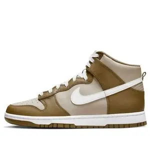 Nike Nike Dunk High Casual Lace-Up Sneakers White/brown