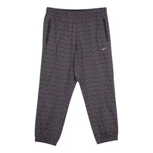 Nike Jacquard Logo Pattern Bundle Feet Woven Casual Pants/trousers Dark Red - Multi-color