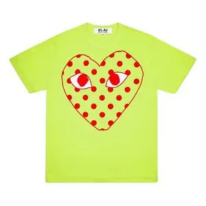 Play Comme Des Garcon Pastelle Polka Dot Logo T-shirt - Green
