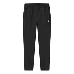 FILA Athletics Logo Pattern Loose Sports Long Pants - Black