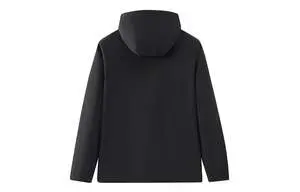 Mizuno Zip-up Hooded Jacket With Logo Detail - Black
