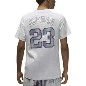 JORDAN Sport Dna Solid Color Logo Alphabet Numeric Printing Short Sleeve White - Default Color