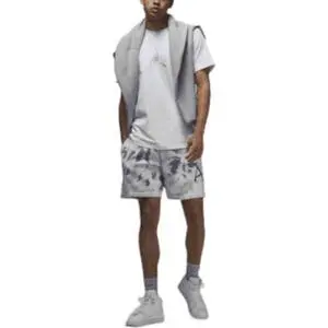 JORDAN Sport Dna Solid Color Logo Alphabet Numeric Printing Short Sleeve White