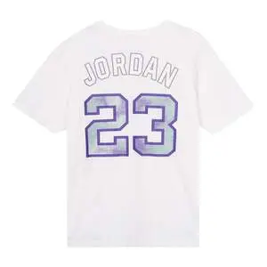 JORDAN Sport Dna Solid Color Logo Alphabet Numeric Printing Short Sleeve White - Default Color