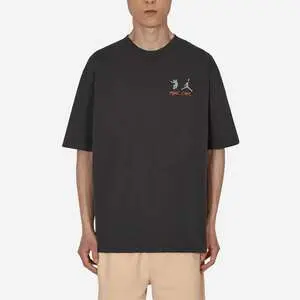 JORDAN X Union Crossover Ss22 Solid Color Breathable Logo Round Neck Short Sleeve Asia Edition Black - Default Color