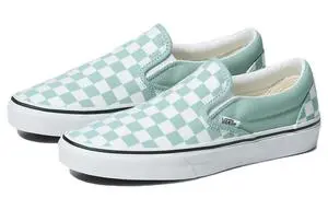 VANS Classic Slip-on Checkerboard Sneakers - Blue/white