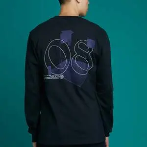 CONVERSE Distorted Court Long Sleeve T-shirt Asia Sizing