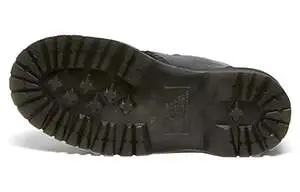 Dr. Martens Devon Flower Buckle Leather Platform Boots - Black