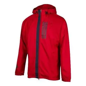 Adidas Zip-up Hooded Track Jacket With Sporty Stripes - Purple