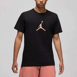 JORDAN Sport Dna Solid Color Logo Alphabet Numeric Round Neck Short Sleeve Black - Default Color