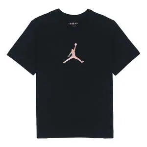 JORDAN Sport Dna Solid Color Logo Alphabet Numeric Round Neck Short Sleeve Black - Default Color