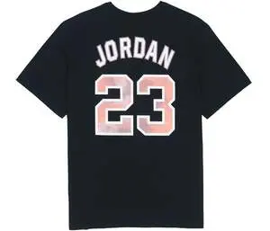 JORDAN Sport Dna Solid Color Logo Alphabet Numeric Round Neck Short Sleeve Black - Default Color