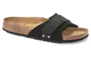 BIRKENSTOCK Oita Suede Leather Sandals - Black